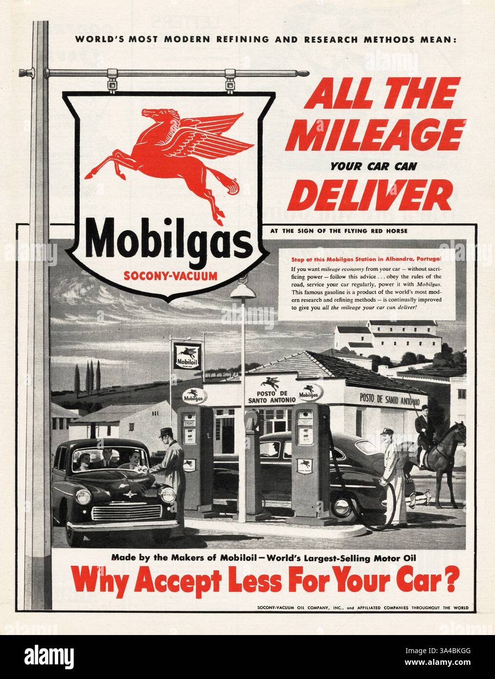 1952 u s magazine mobil gas advert hi-res stock photography and images ...