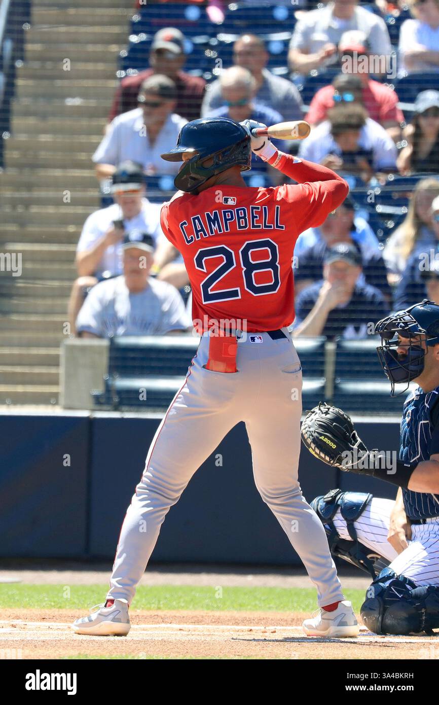 TAMPA, FL - MARCH 18: Boston Red Sox Infielder Kristian Campbell (28 ...