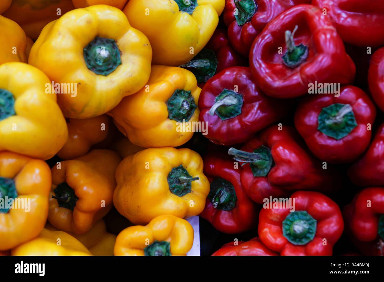 Close-up bell pepperin food market. Top view. Healthy food. Vegetable ...