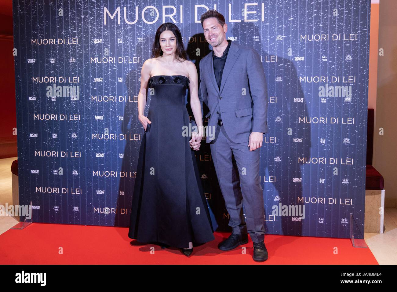 Rome, Italy. 18th Mar, 2025. The actress Mariela Garriga and Stefano Mongardi attend the red ...
