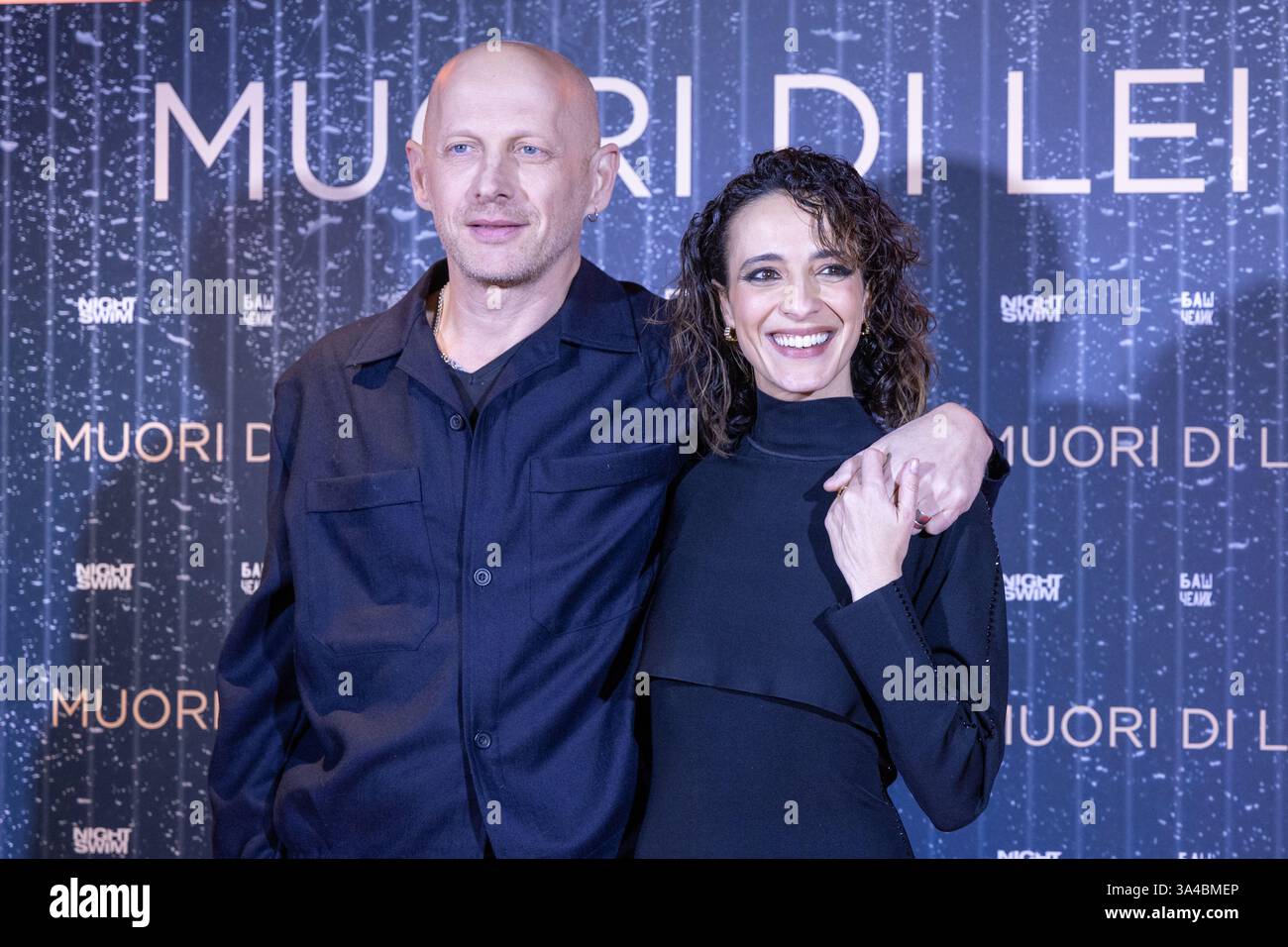 Rome, Italy. 18th Mar, 2025. Stefano Sardo and Astrid Meloni attend the red carpet of the film ...