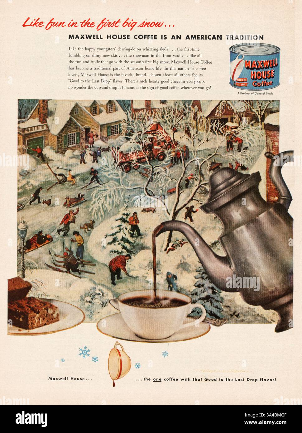 1952 u s magazine maxwell house coffee advert hi-res stock photography ...