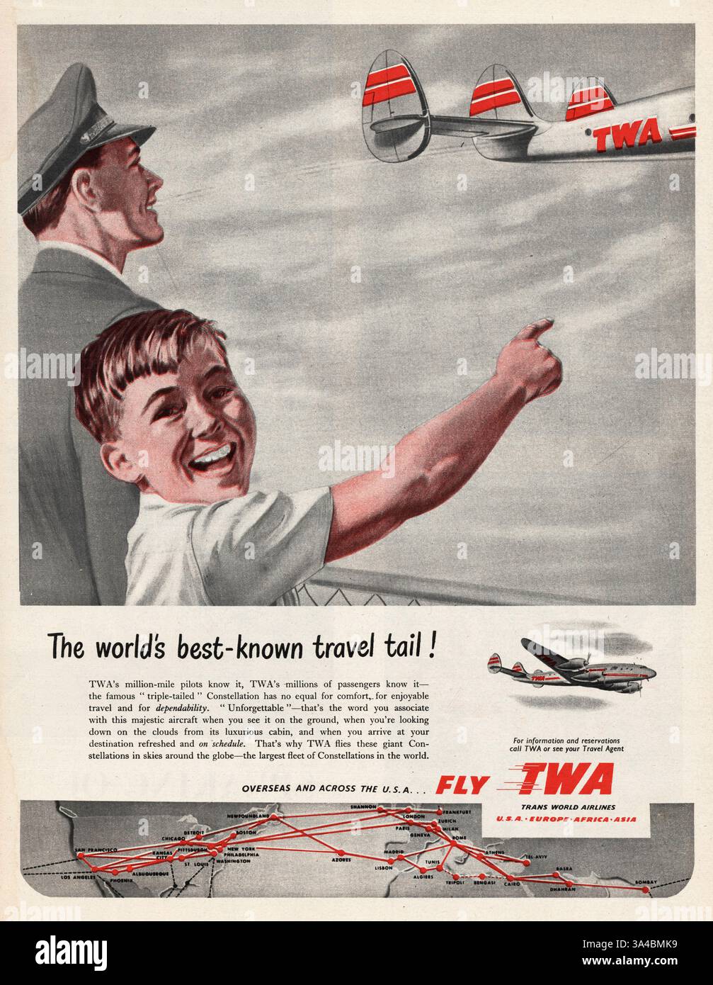 1952 uk magazine twa advert hi-res stock photography and images - Alamy