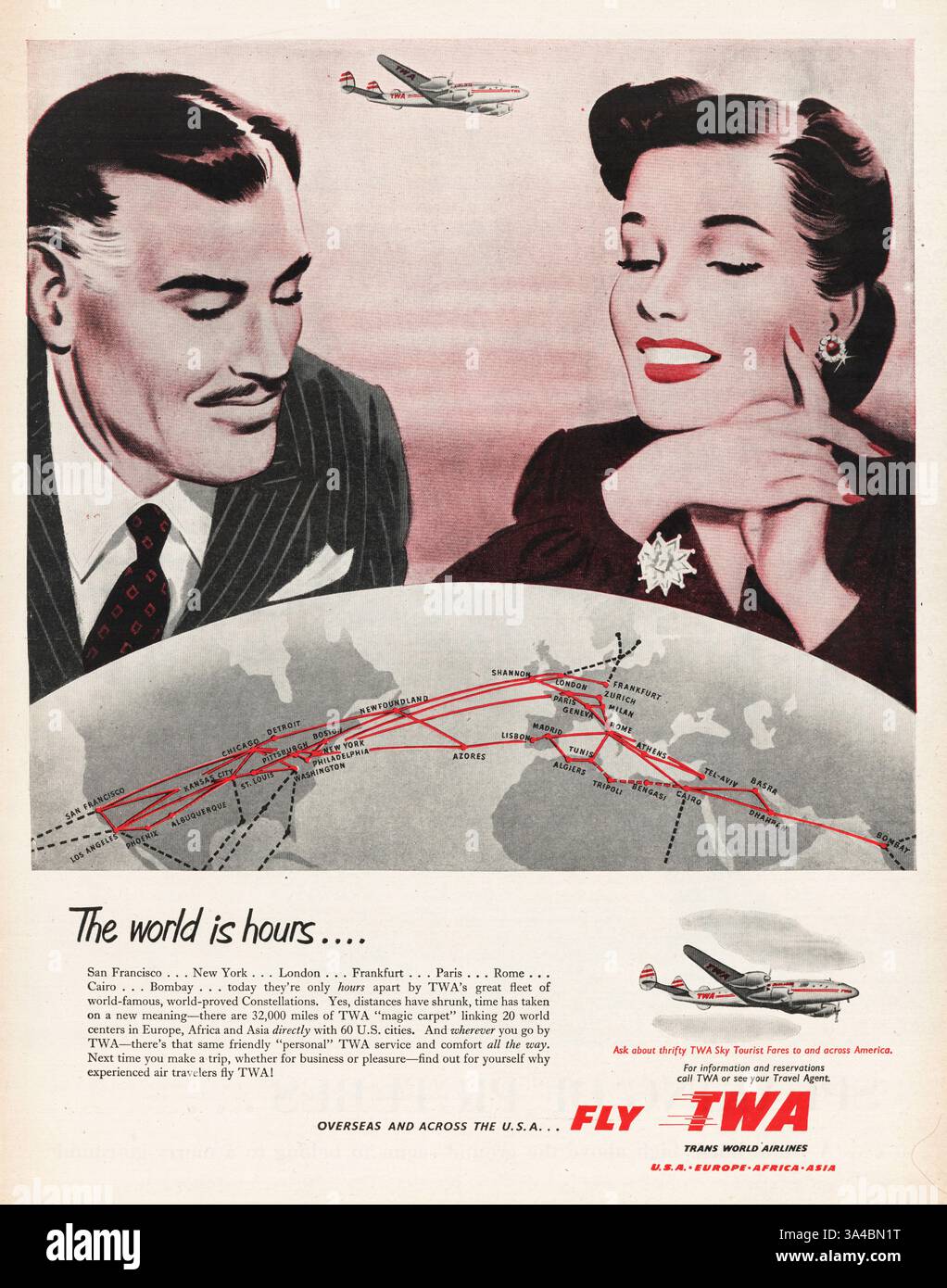 1952 uk magazine twa advert hi-res stock photography and images - Alamy