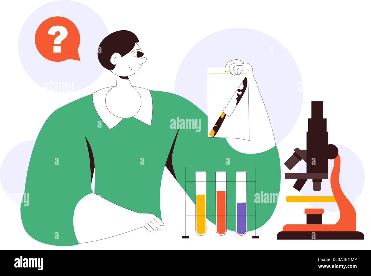 Forensics Technology Vector Illustration Featuring Biometric Access ...