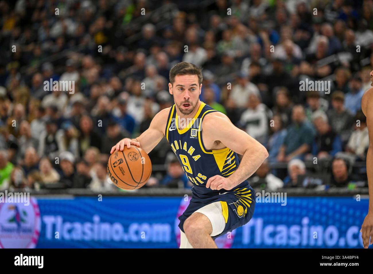 Indiana Pacers guard T.J. McConnell in action against the Minnesota ...