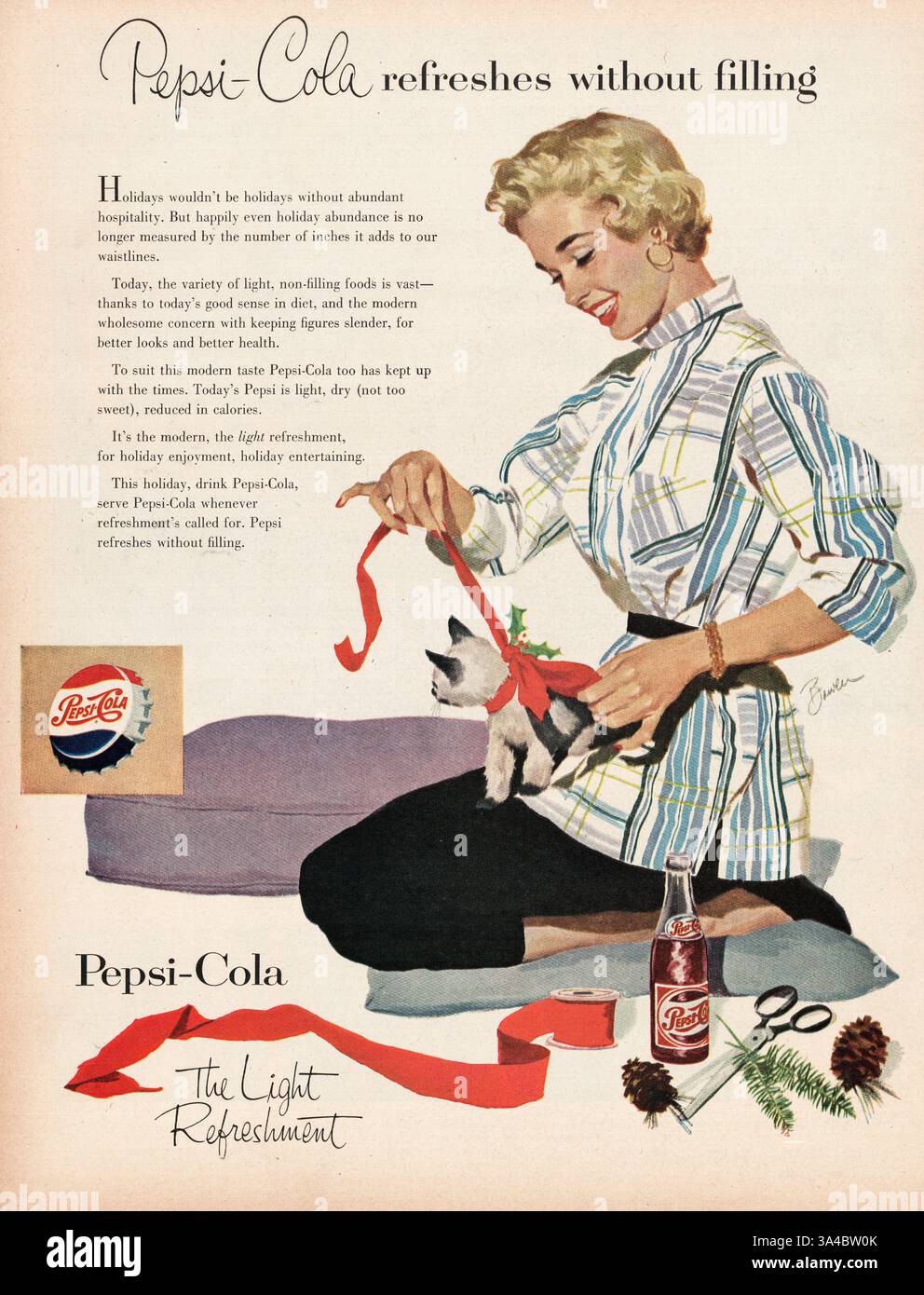 1953 U.S. Magazine Pepsi Cola Advert Stock Photo - Alamy