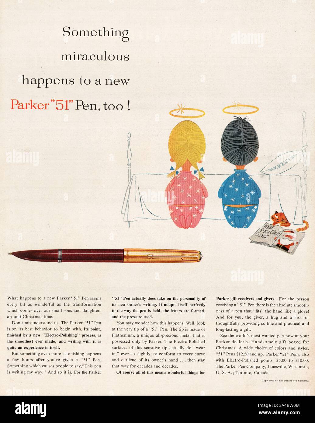1953 u s magazine parker pen advert hi-res stock photography and images ...