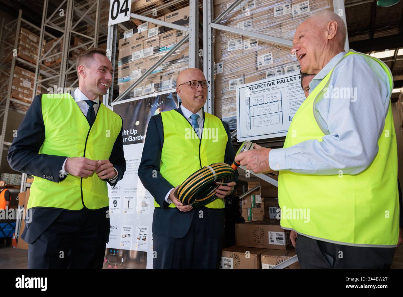 The Leader of the Opposition Peter Dutton is seen during a visit to ...