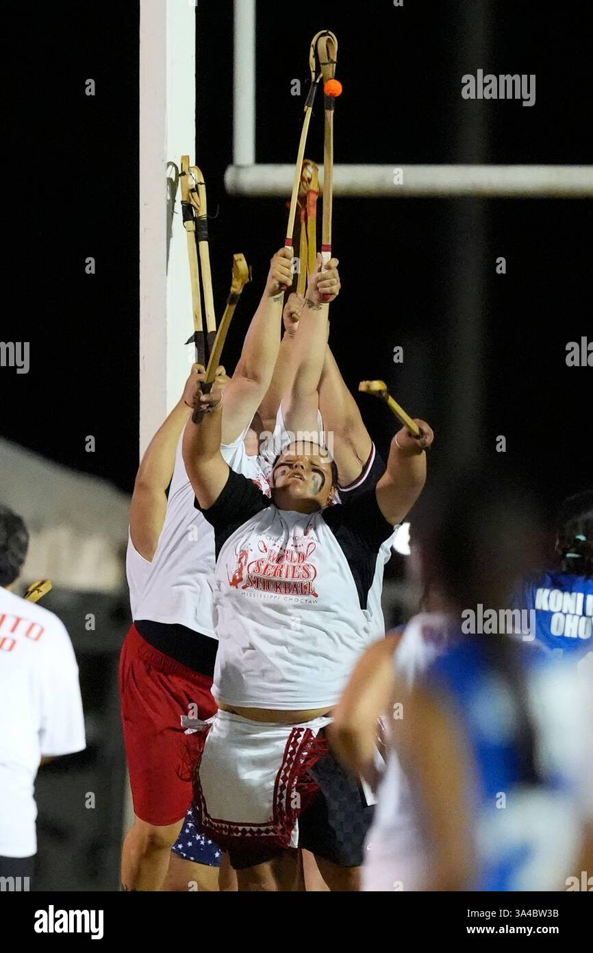 Bok Cito Ohoyo players successfully block a shot at the goal post a ...
