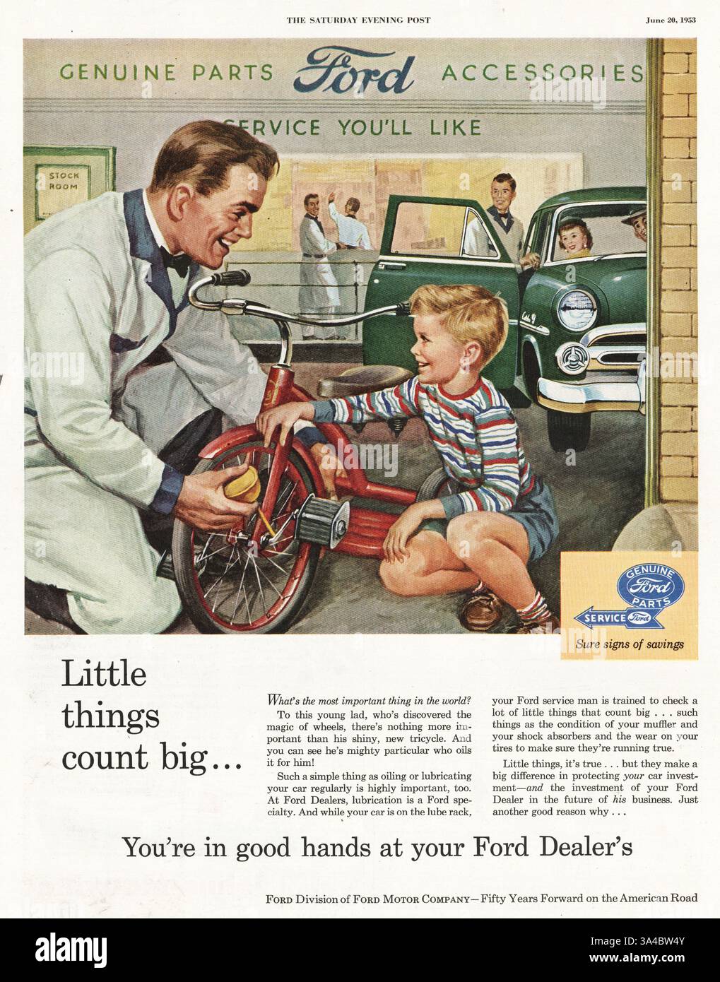 1953 U.S. Magazine Ford Dealership Advert Stock Photo - Alamy