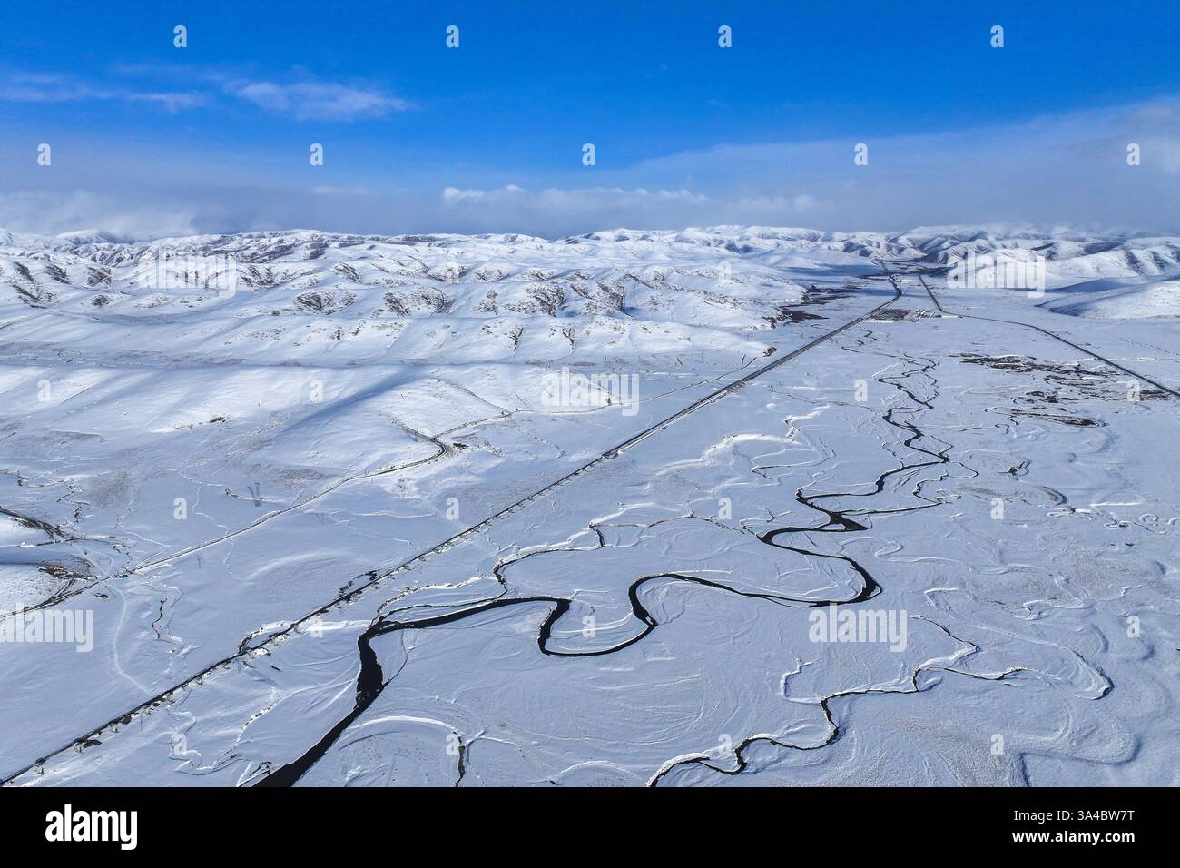 Hongyuan,China.17th March 2025. Aerial Footage Captures Construction of ...