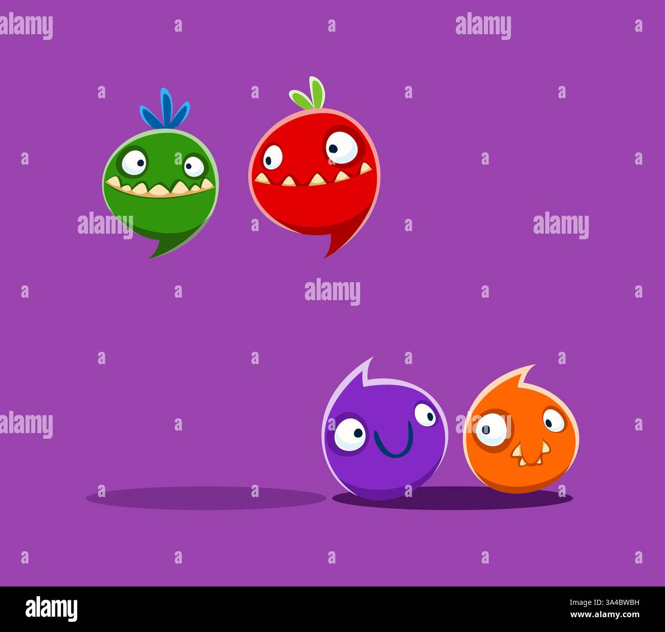 Halloween font punctuation quotation mark cute monster character ...