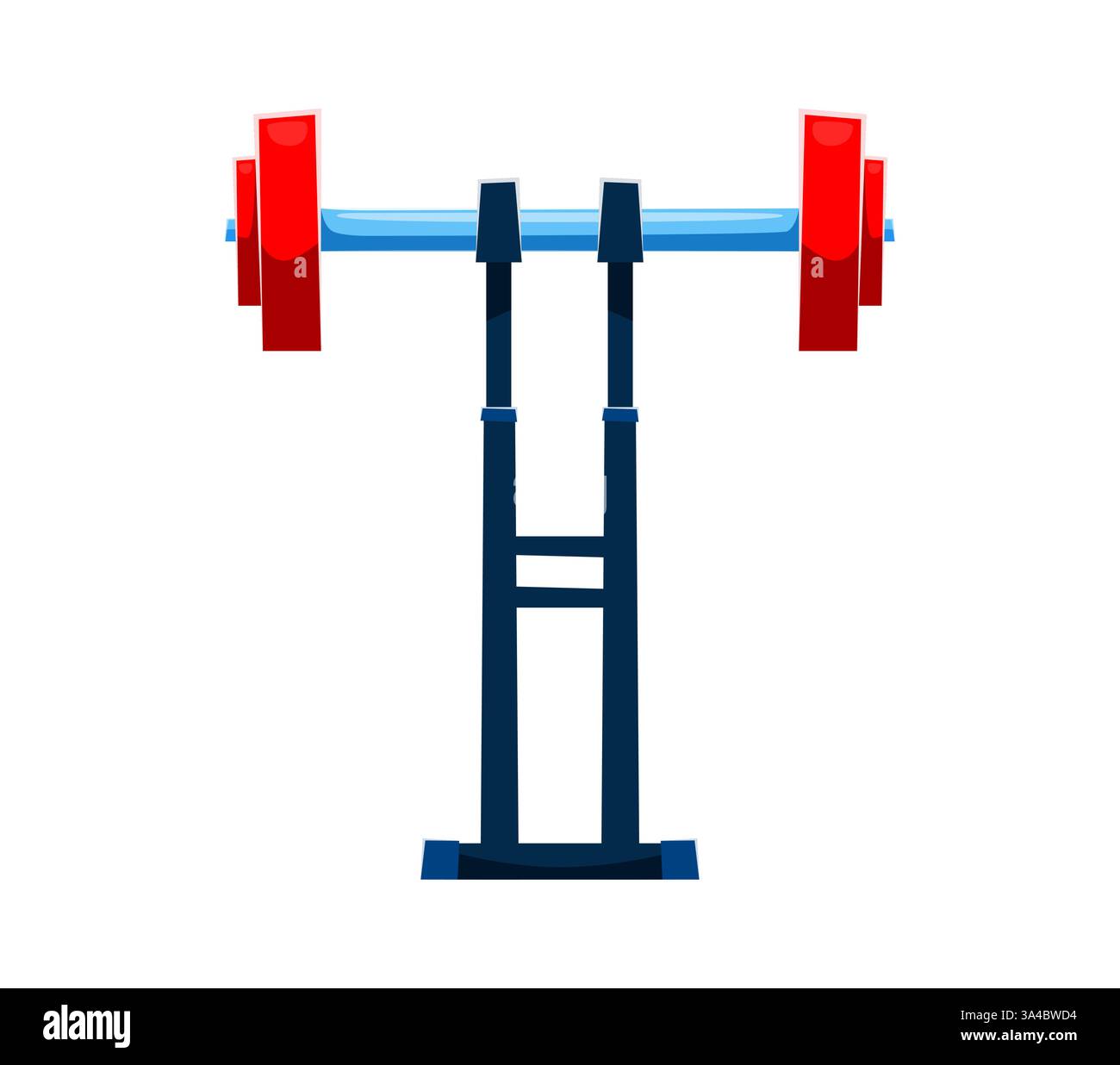 Cartoon letter T as barbell featuring bright red weights. Vector sport ...