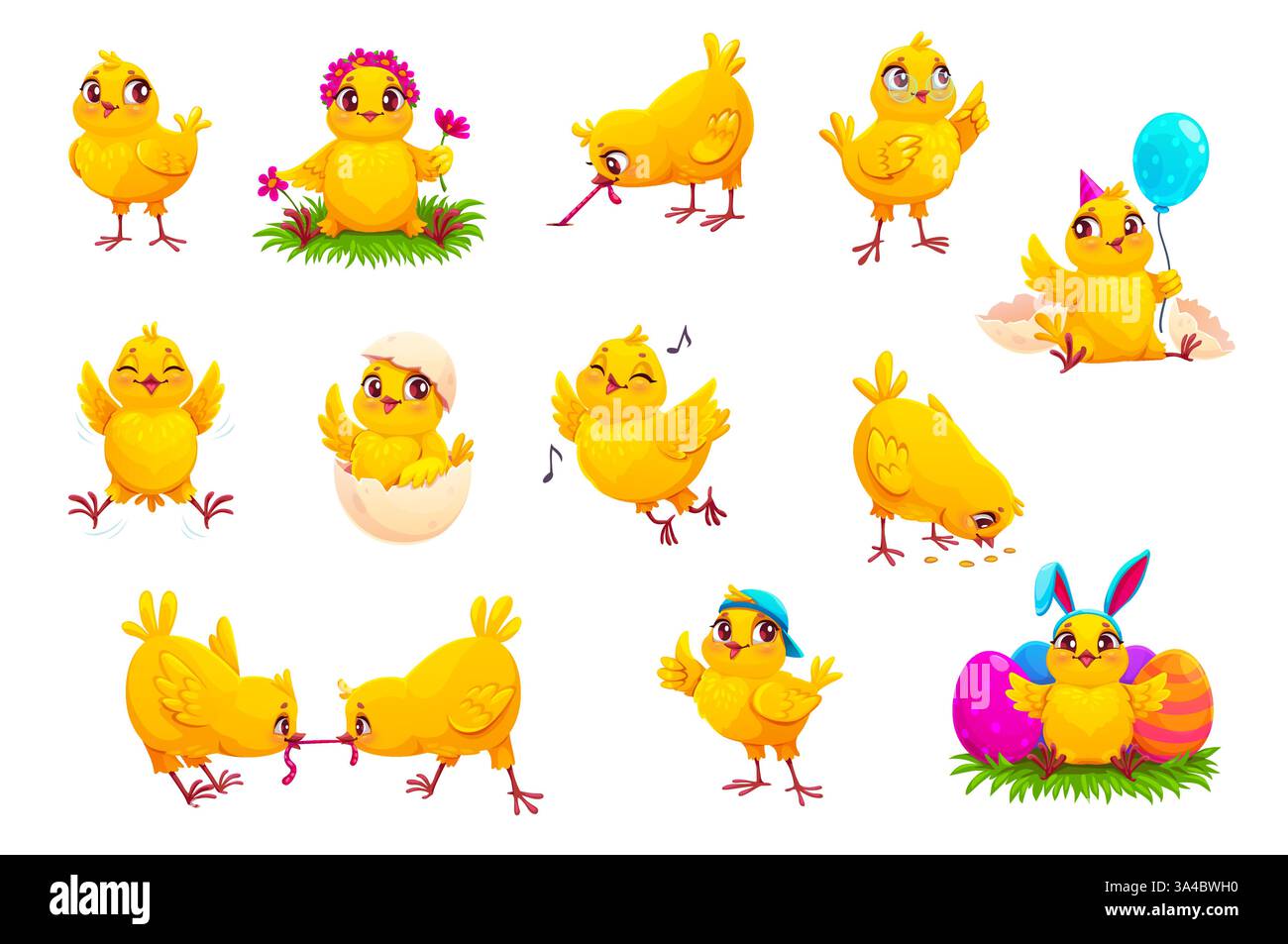 Baby chickens peck Cut Out Stock Images & Pictures - Alamy