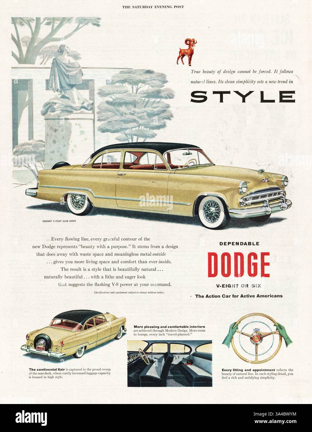 1953 u s magazine dodge cars advert hi-res stock photography and images ...