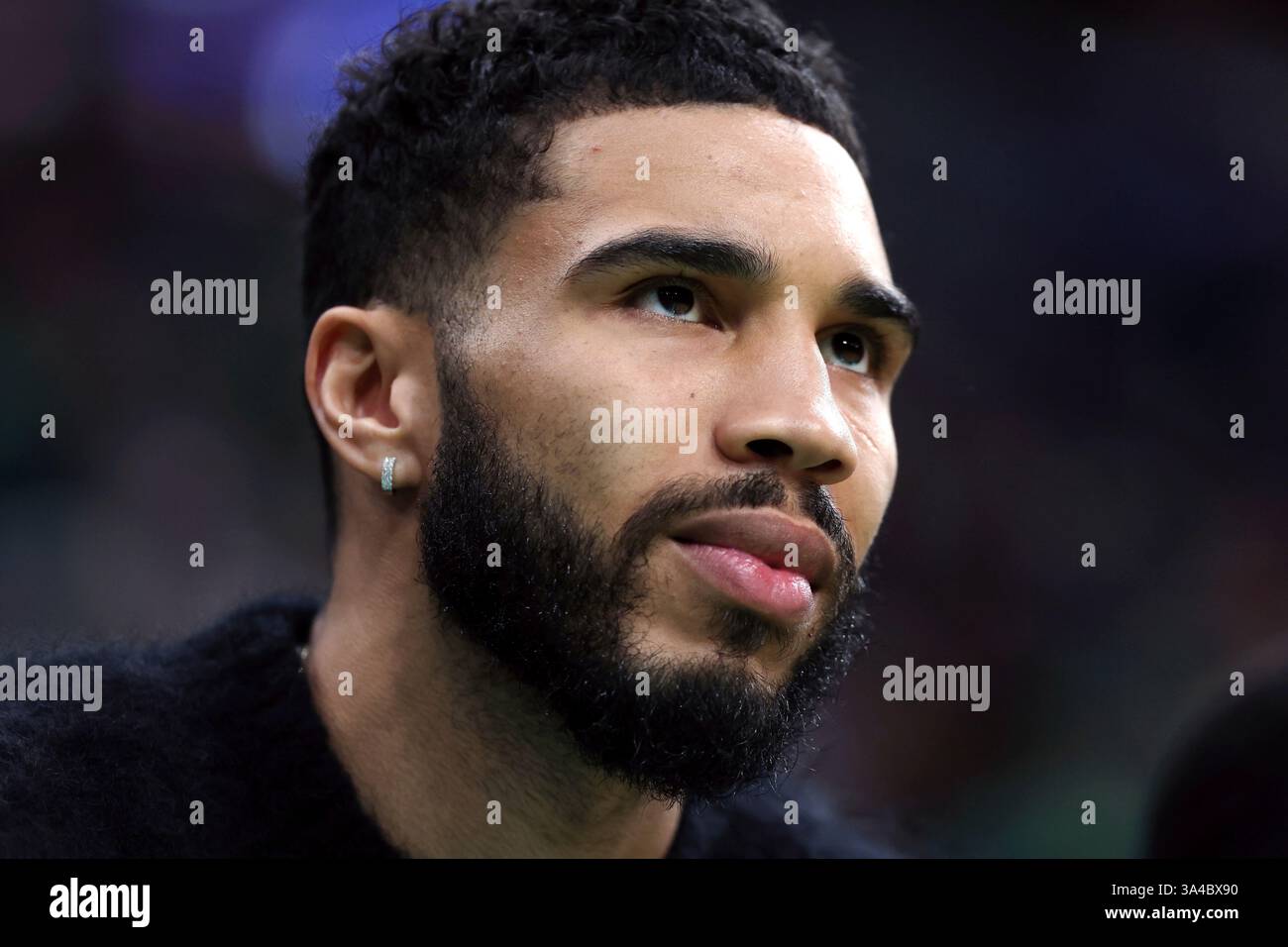 Boston Celtics' Jayson Tatum sits on the bench during first half of an ...