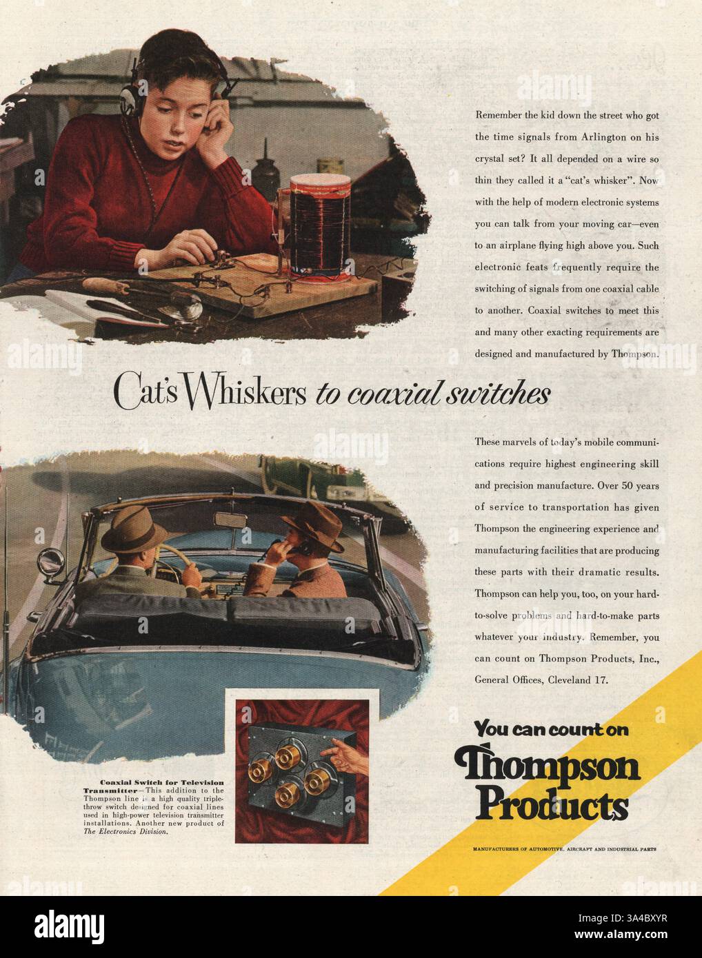 1953 u s magazine thompson products advert hi-res stock photography and ...