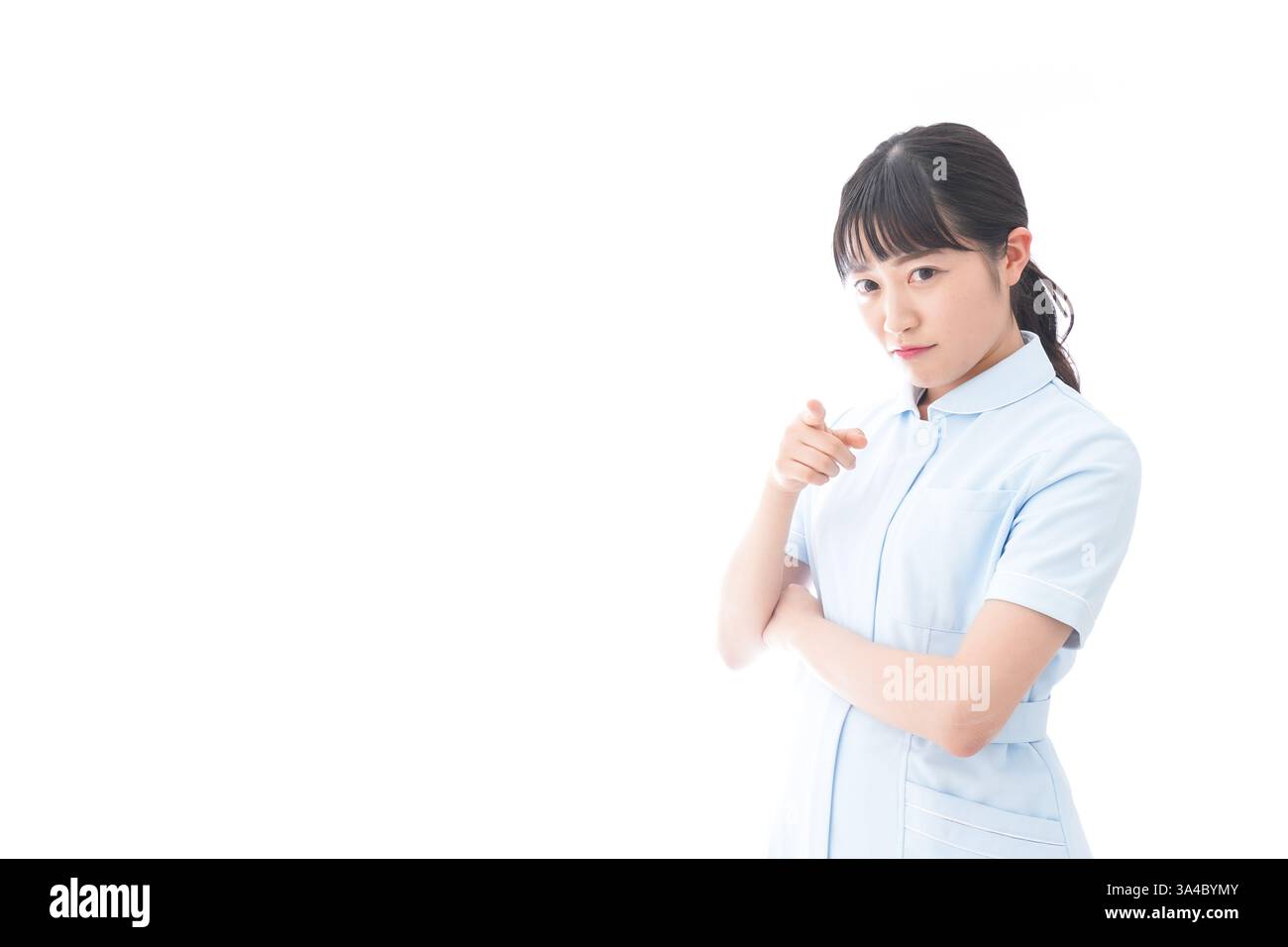 Angry young nurse Stock Photo - Alamy