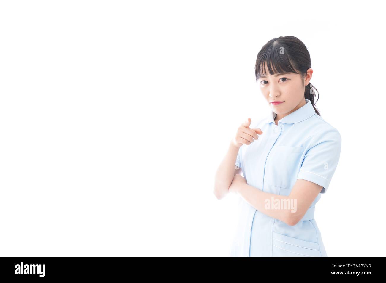 Angry young nurse Stock Photo - Alamy