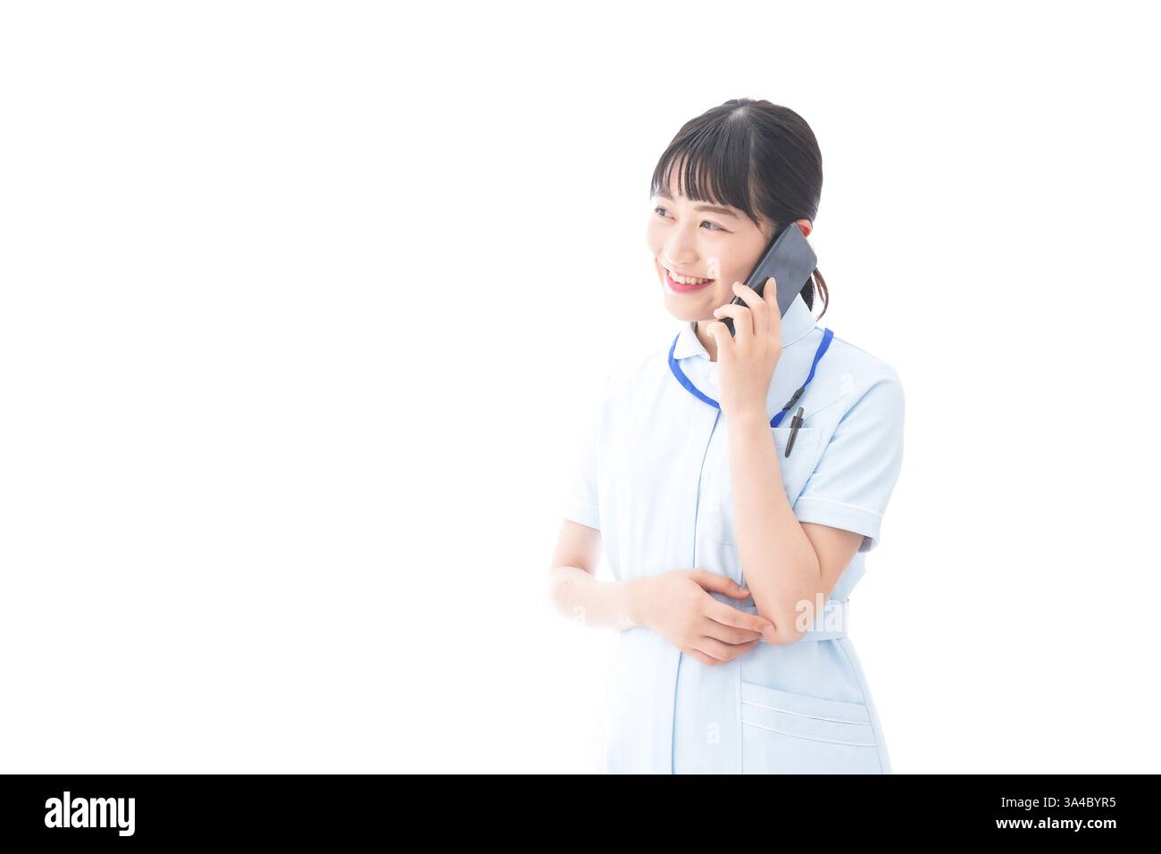 Woman doctor phone call Cut Out Stock Images & Pictures - Alamy