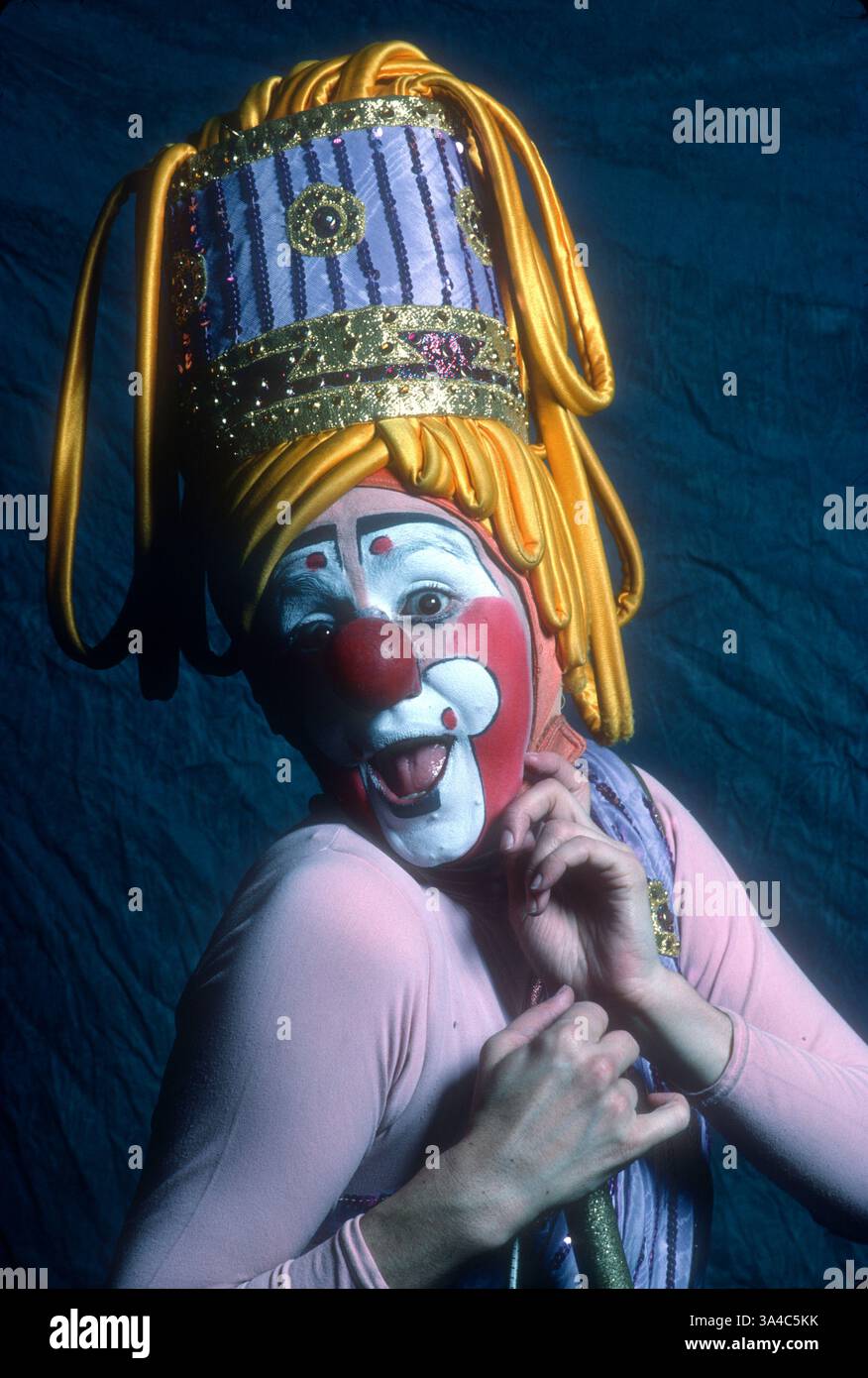 Feb 16, 1989 - Venice, Florida, U.S. - Clown portrait. Ringling Bros ...