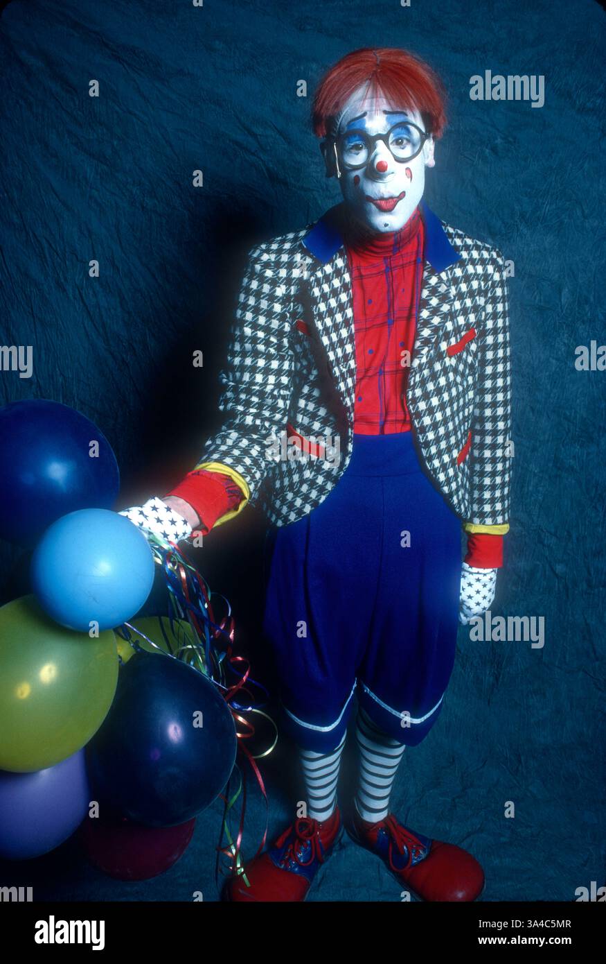 Feb 16, 1989 - Venice, Florida, U.S. - Clown portrait. Ringling Bros ...