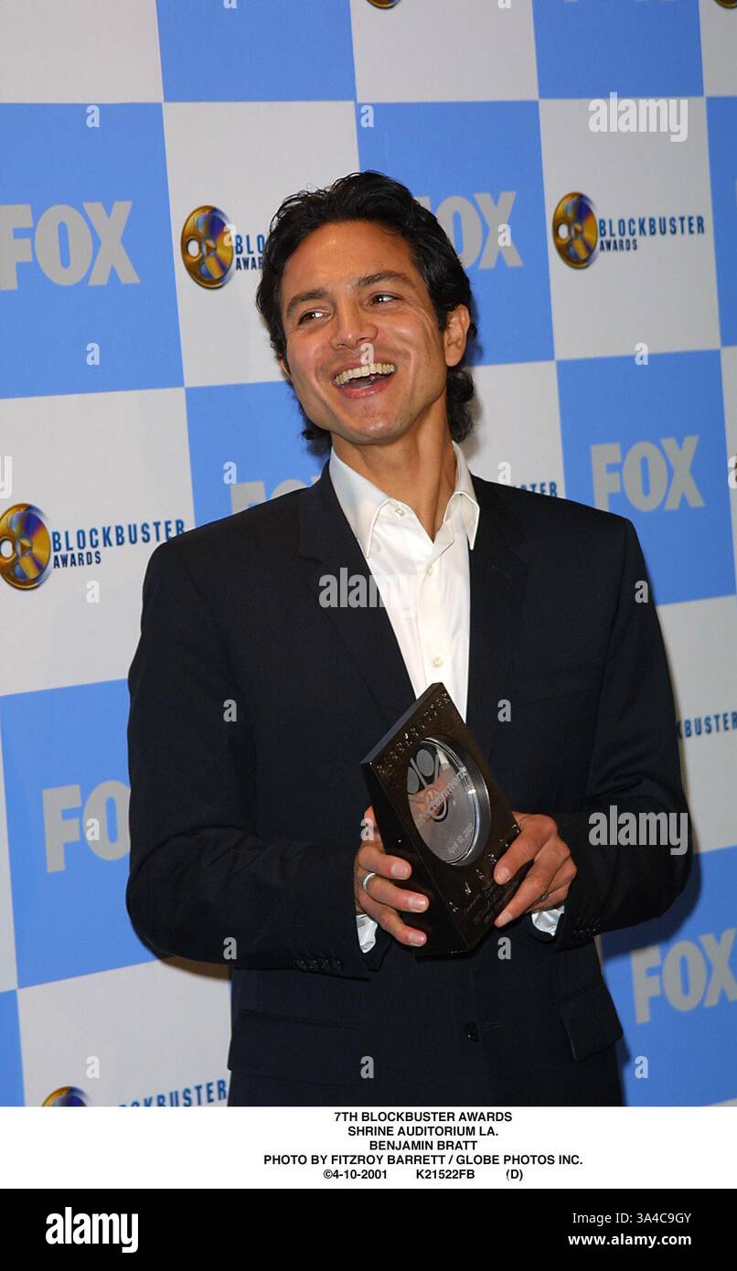 Apr. 10, 2001 - 7TH BLOCKBUSTER AWARDS.SHRINE AUDITORIUM LA..BENJAMIN ...