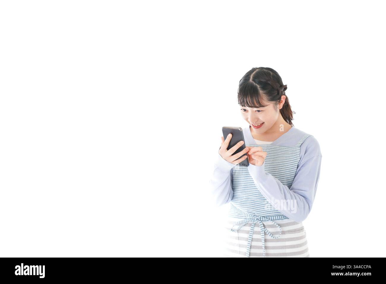 Video call using smartphone Cut Out Stock Images & Pictures - Alamy