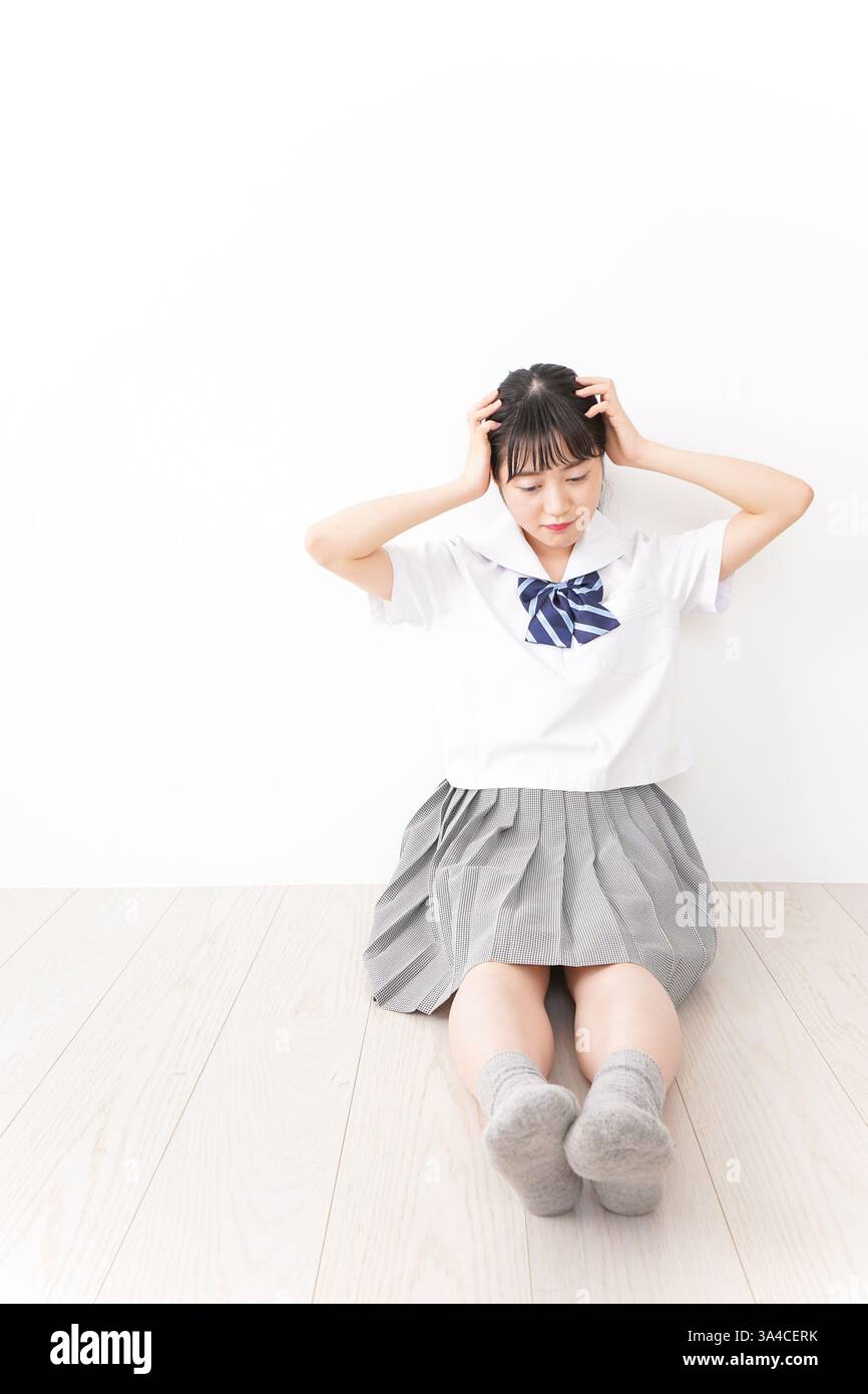 Troubled, bullying, student image Stock Photo - Alamy