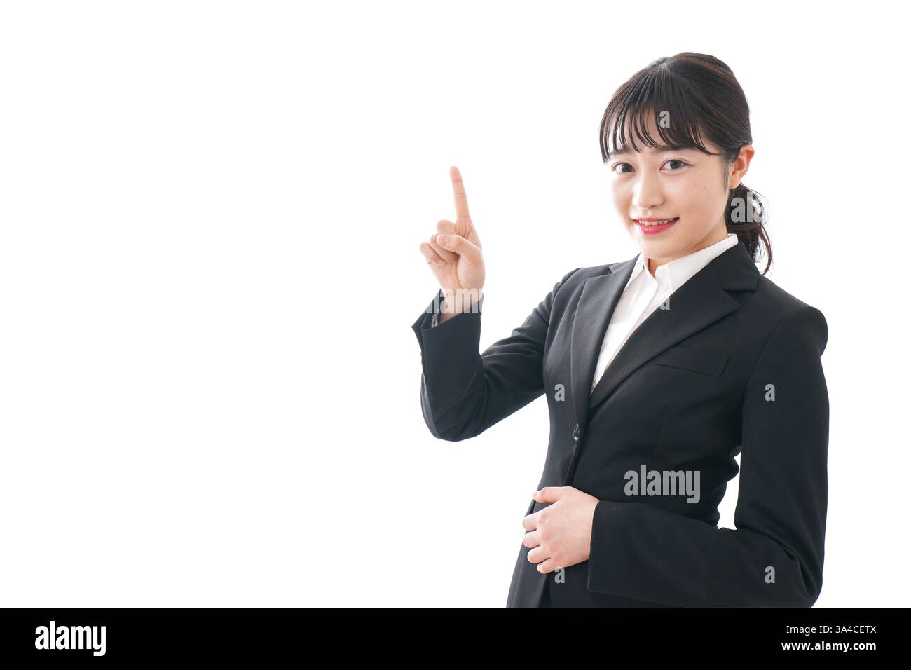Back business woman pointing in Cut Out Stock Images & Pictures - Alamy
