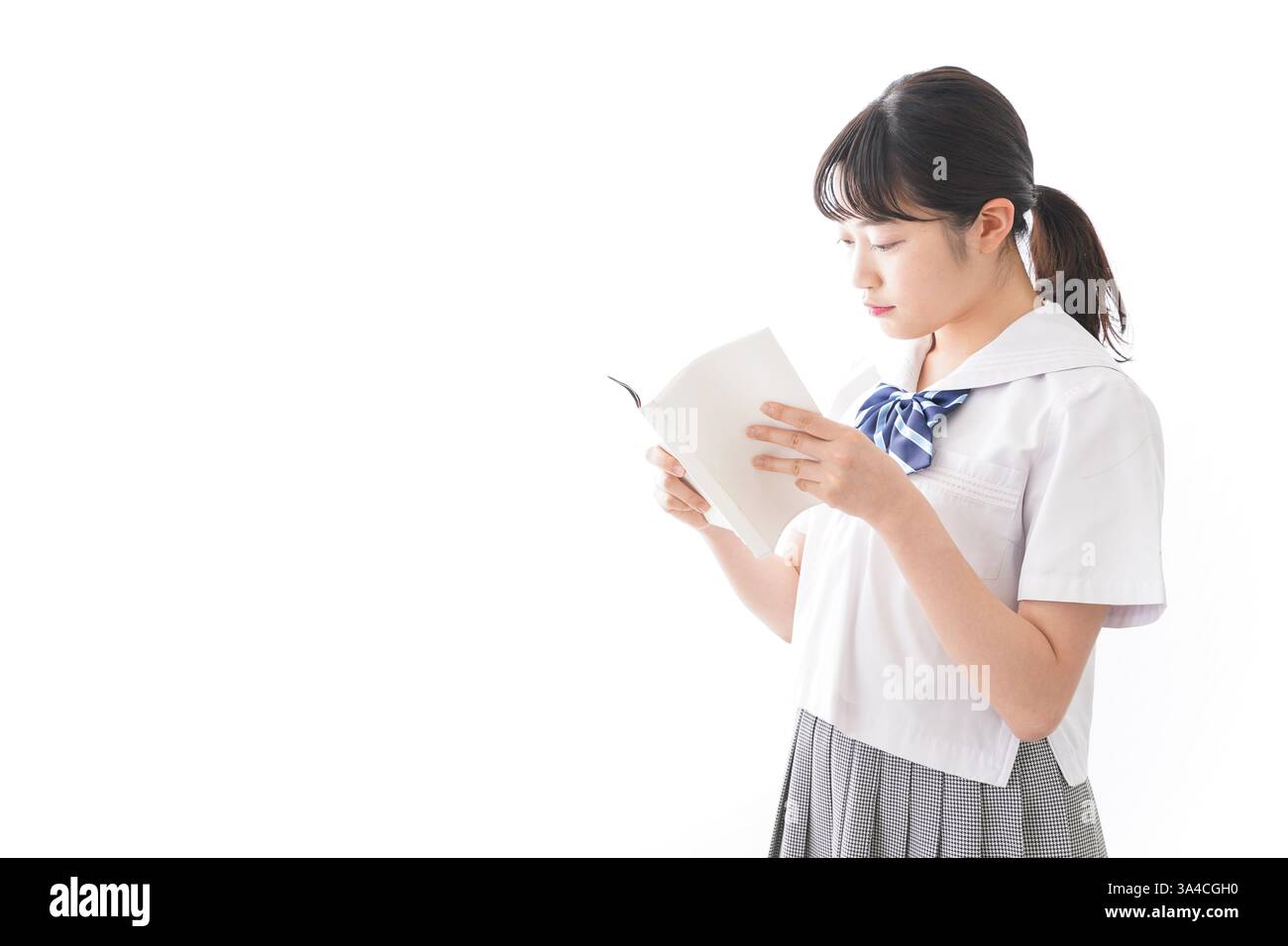 Smiling female high school student in uniform Stock Photo - Alamy