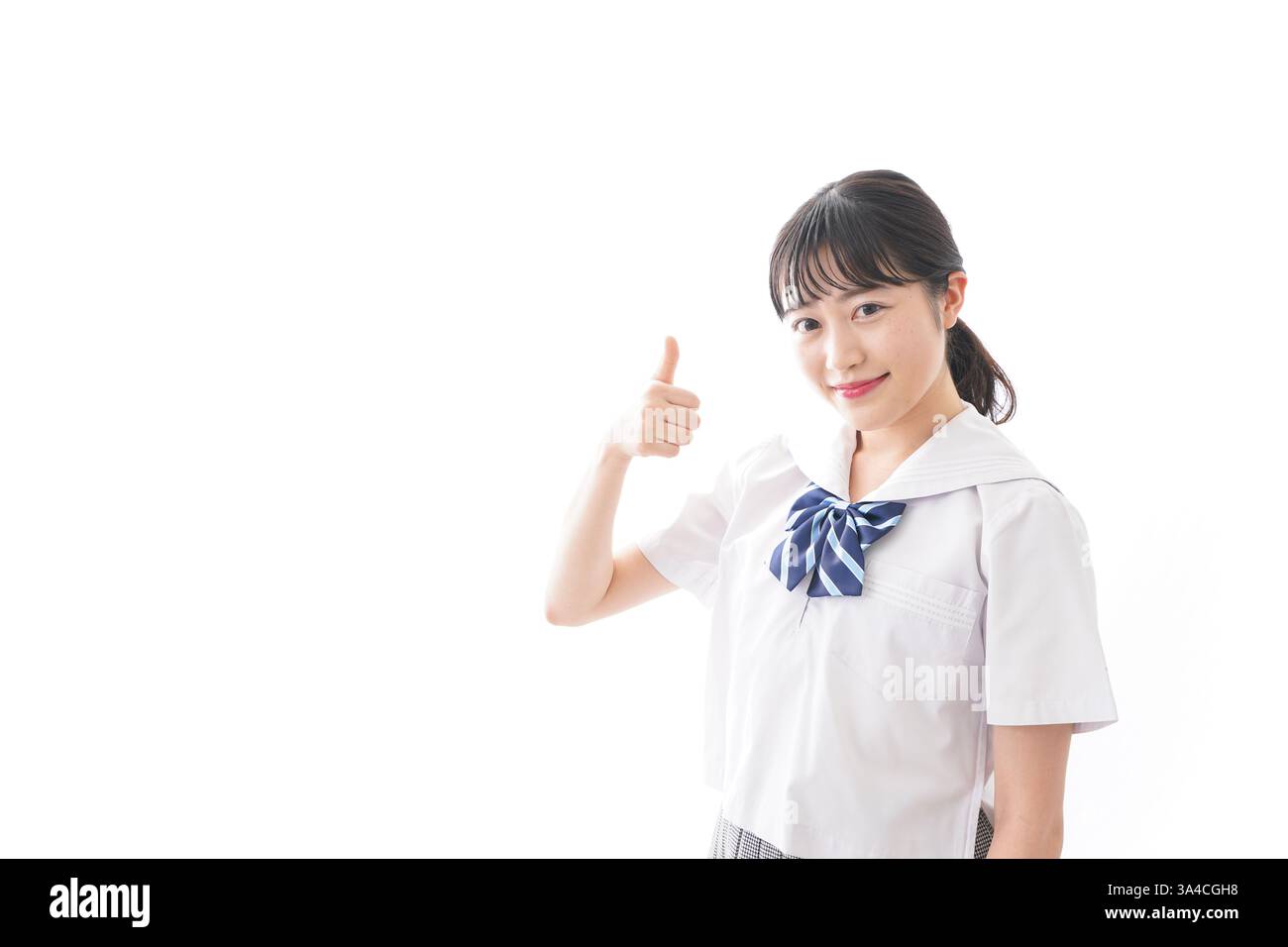 Smiling female high school student in uniform Stock Photo - Alamy