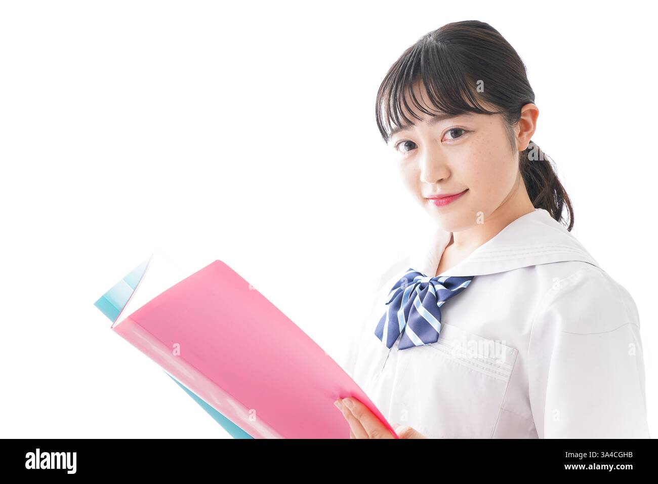 Smiling female high school student in uniform Stock Photo - Alamy