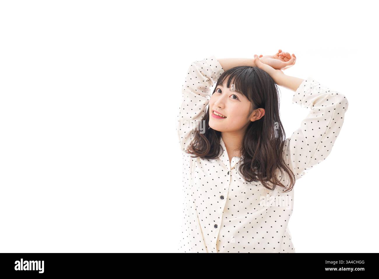 Woman gymnastics in bed Cut Out Stock Images & Pictures - Alamy