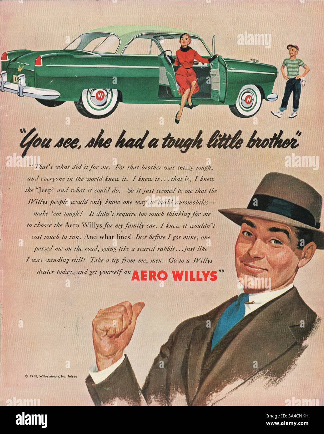1953 u s magazine aero willys car advert hi-res stock photography and ...