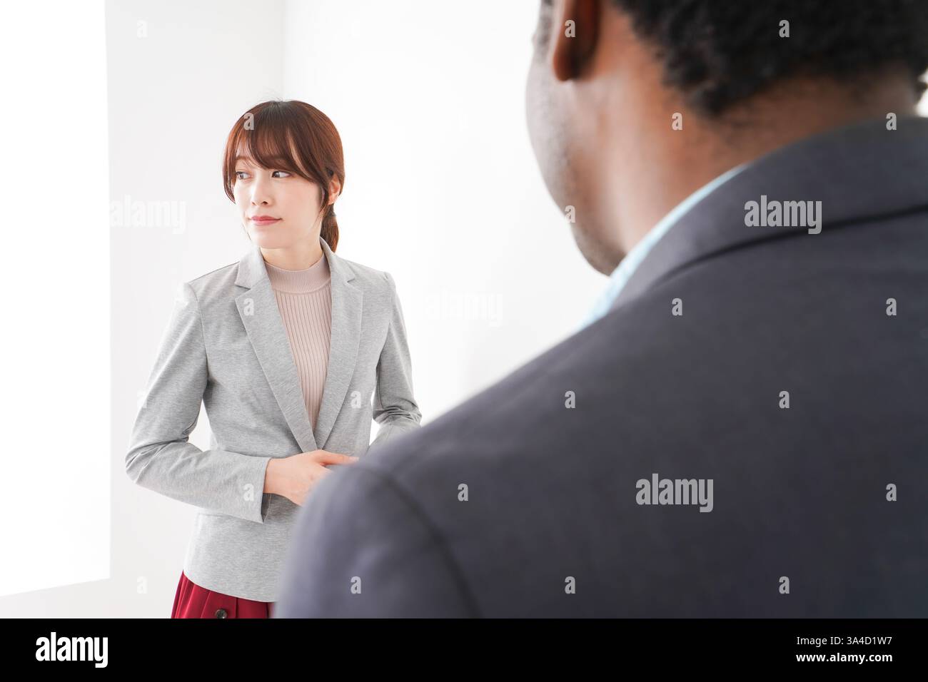 Two businesspeople making a presentation Stock Photo - Alamy