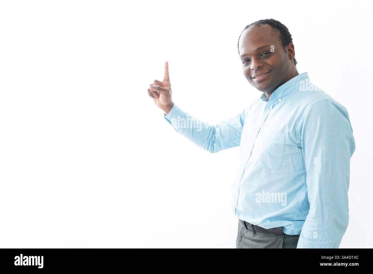 Attention businessman pointing finger hi-res stock photography and ...