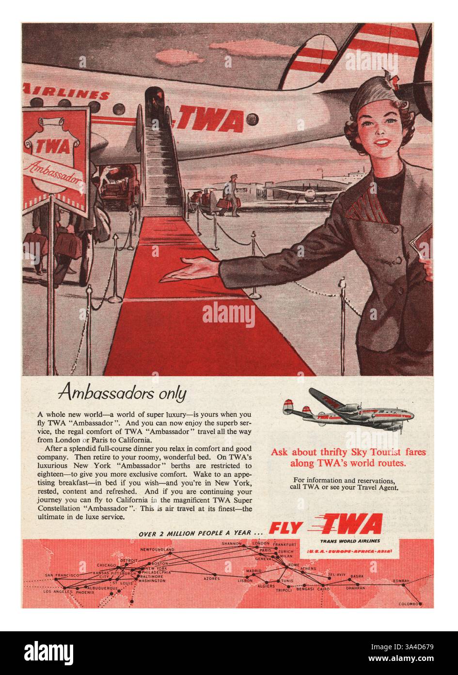 1953 uk magazine twa advert hi-res stock photography and images - Alamy