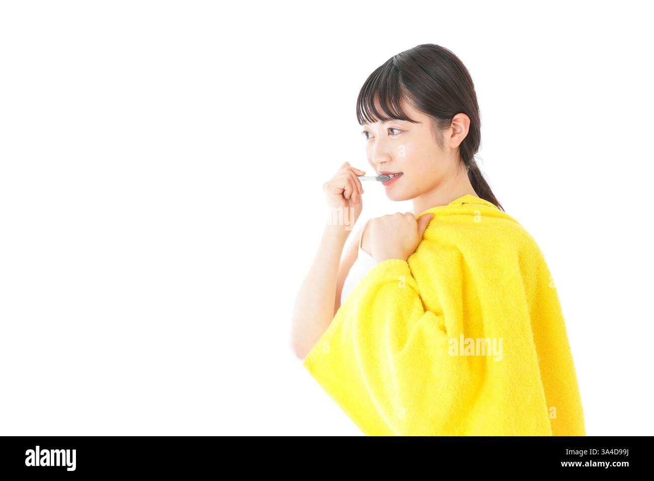 Brushing teeth dental floss dentist Cut Out Stock Images & Pictures - Alamy