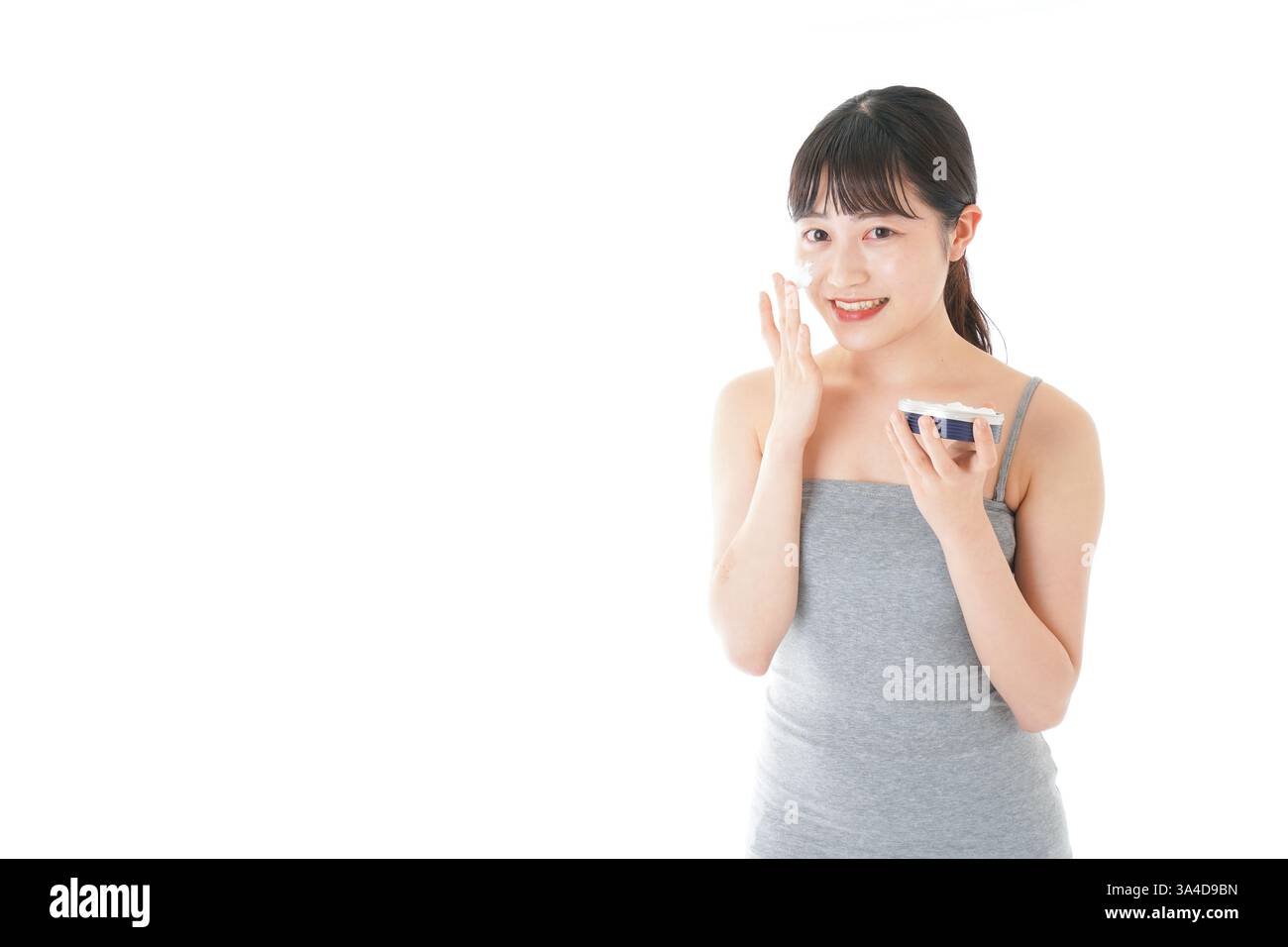 Woman cleansing wash face Cut Out Stock Images & Pictures - Alamy