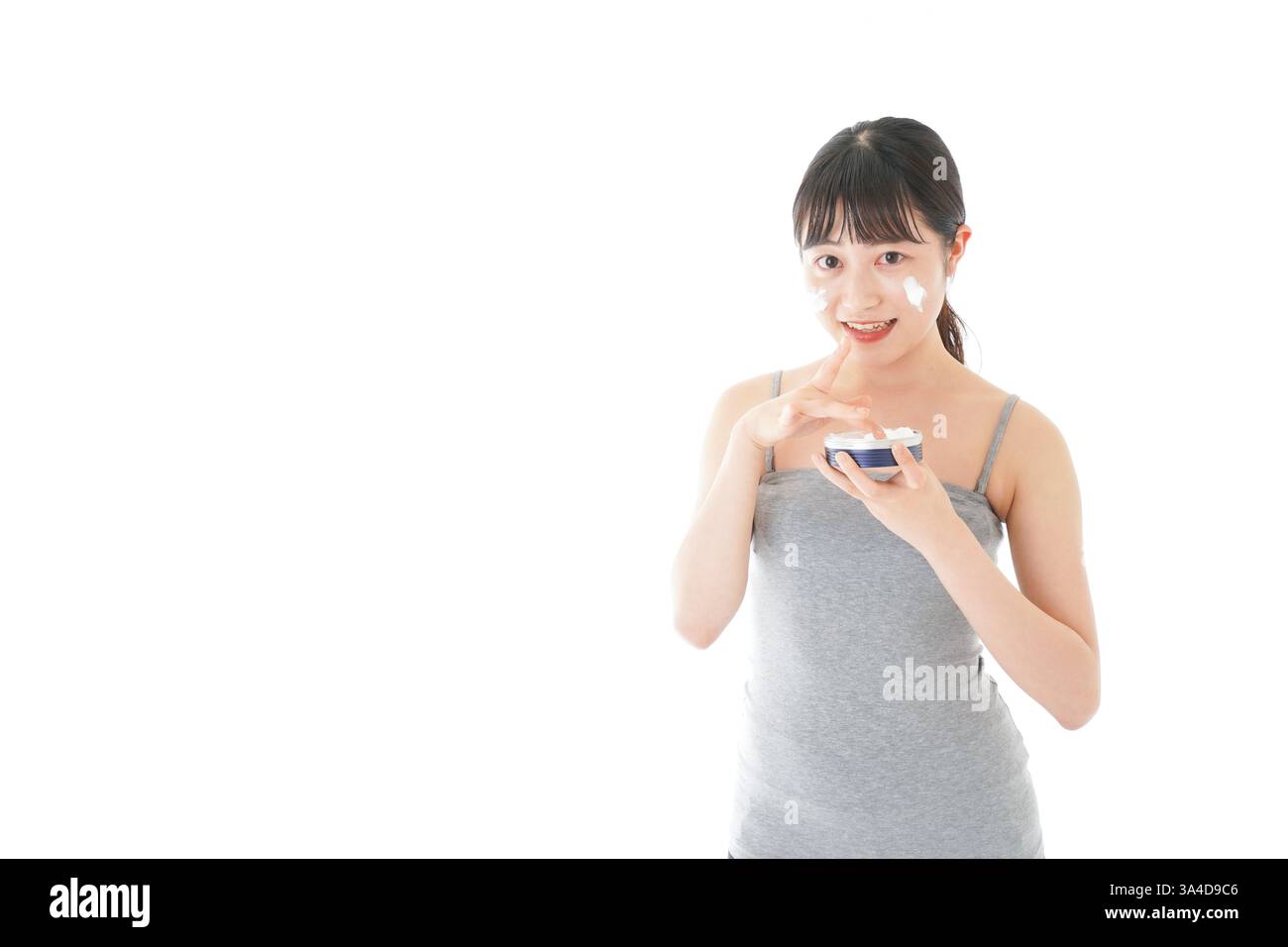 Woman cleansing wash face Cut Out Stock Images & Pictures - Alamy