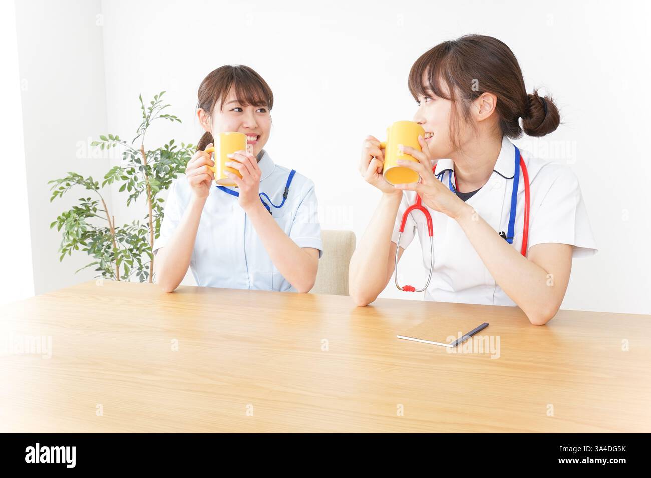 Nurse taking a break Stock Photo - Alamy