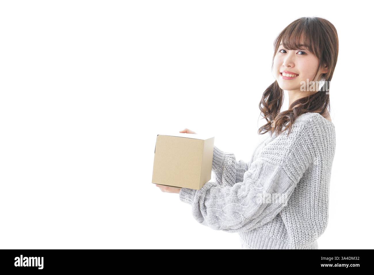 Courier receive home delivery hi-res stock photography and images - Alamy