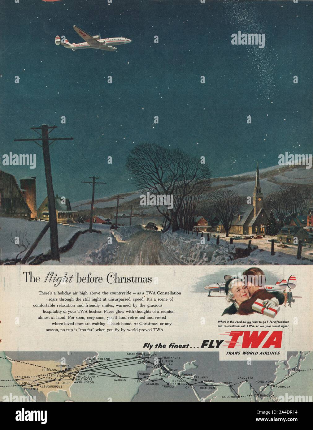 1953 uk magazine twa advert hi-res stock photography and images - Alamy