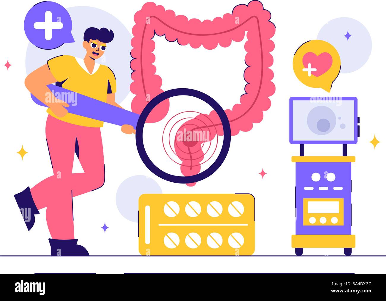 Intestine organ diagnostic health Cut Out Stock Images & Pictures - Alamy