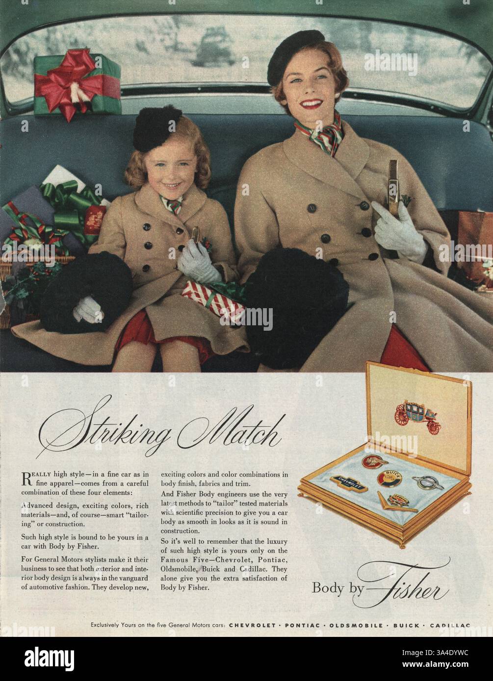 1953 u s magazine fisher car body advert hi-res stock photography and ...