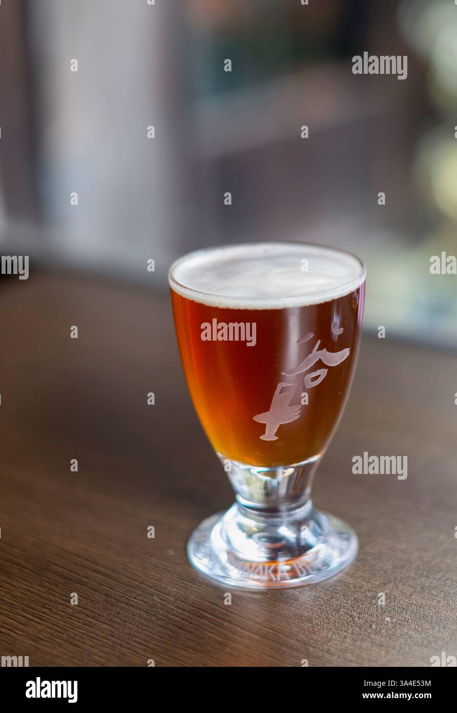 Original beer on tap at the Yanaka Beer Hall near Nippori and Ueno ...