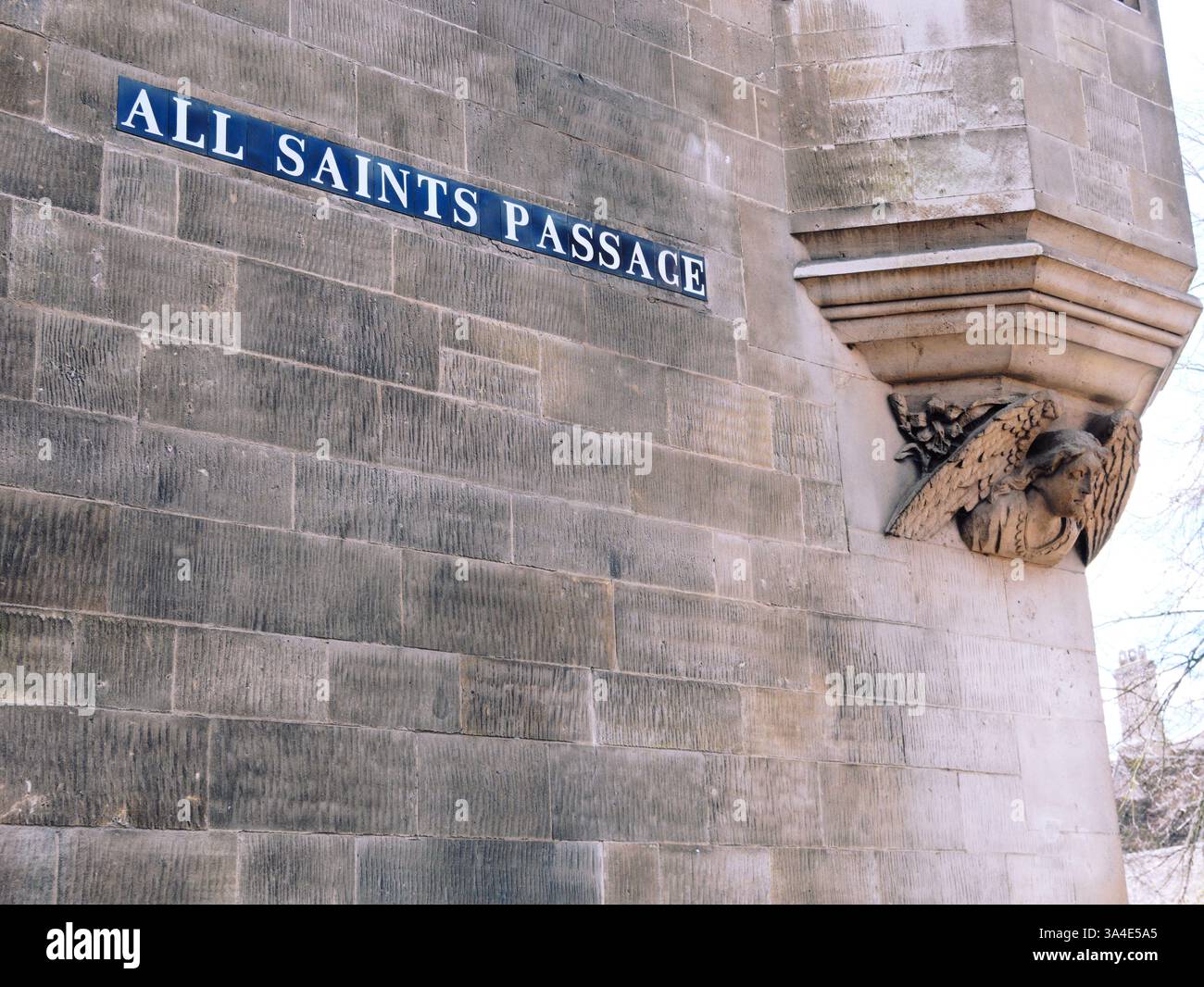 All Saints Passage sign in Cambridge, United Kingdom Stock Photo - Alamy