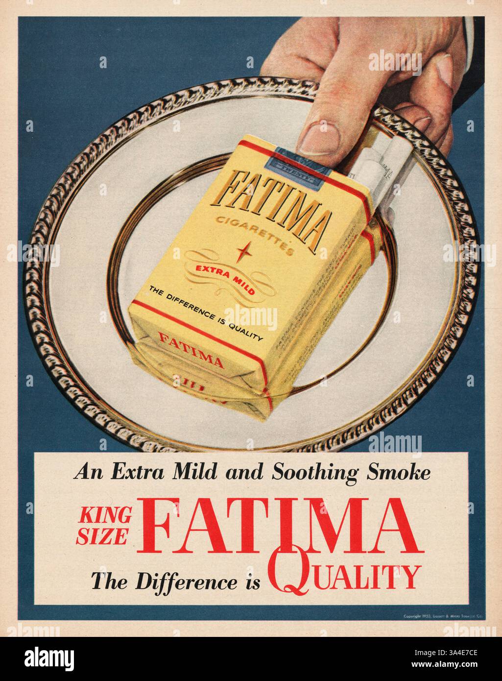 1953 u s magazine fatima cigarette advert hi-res stock photography and ...